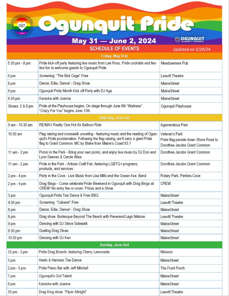 Ogunquit Pride - Ogunquit Chamber of Commerce